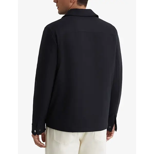 REISS Oshei Zip-front Quilted Overshirt