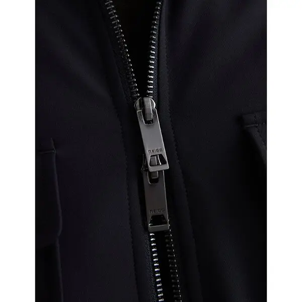REISS Oshei Zip-front Quilted Overshirt