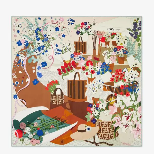 Fendi Florist Foulard - Multicolour