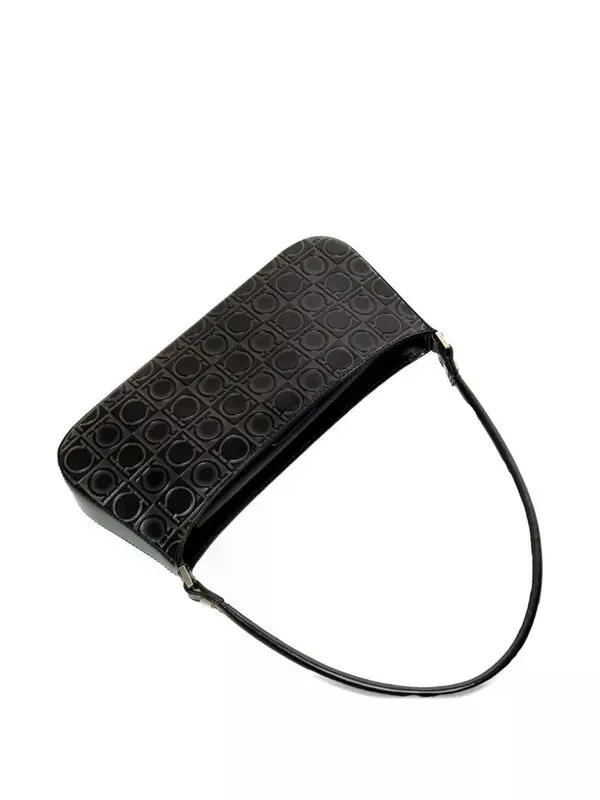 FERRAGAMO 2000s Gancini Embossed Shoulder Bag