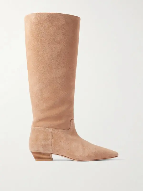 STUART WEITZMAN Stassi Suede Knee Boots - Brown