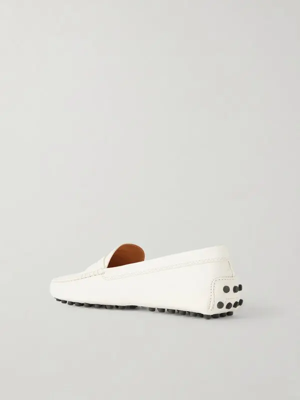 TOD'S Gommino Textured-leather Loafers