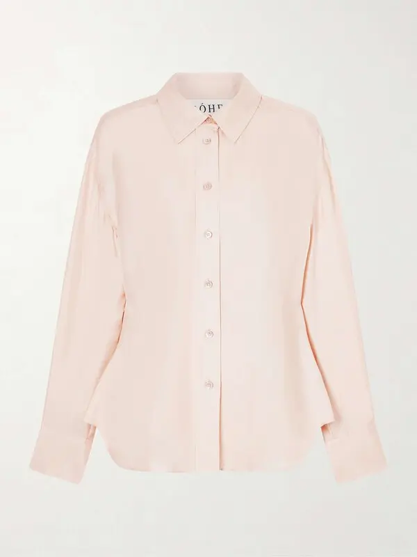 RÓHE Shaped Silk-twill Shirt - Blush