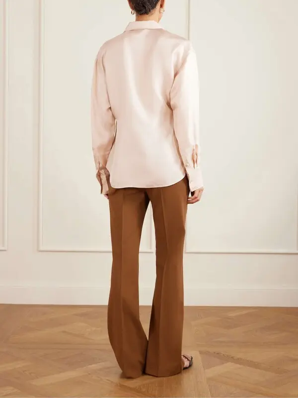 RÓHE Shaped Silk-twill Shirt - Blush