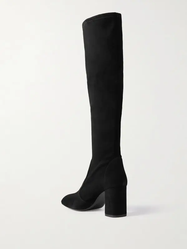 STUART WEITZMAN Lucie Suede Knee Boots - Black