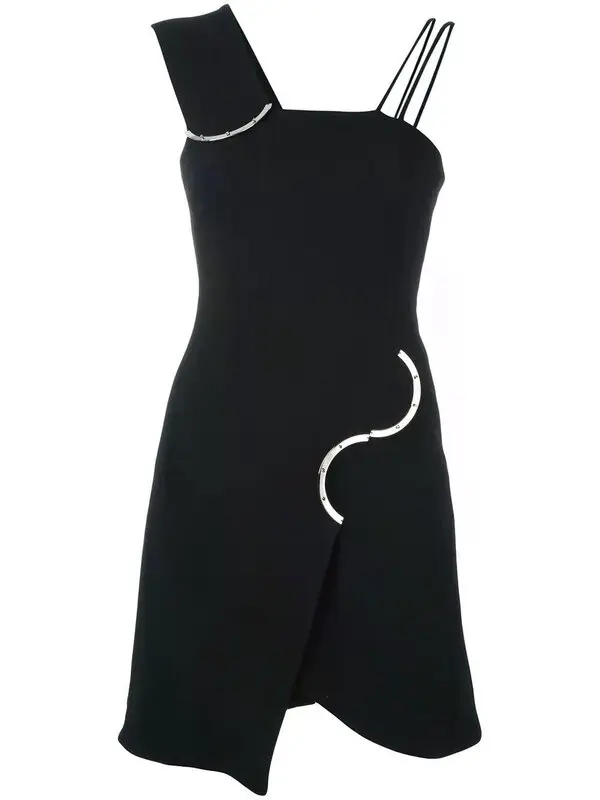 David Koma Asymmetric Wool Dress