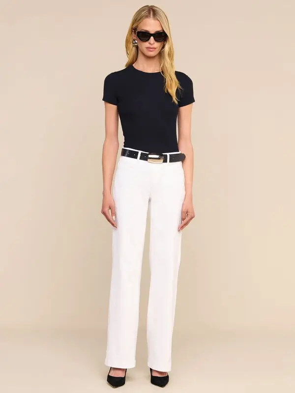 L'Agence Joanne Wide-leg Jeans - Blanc