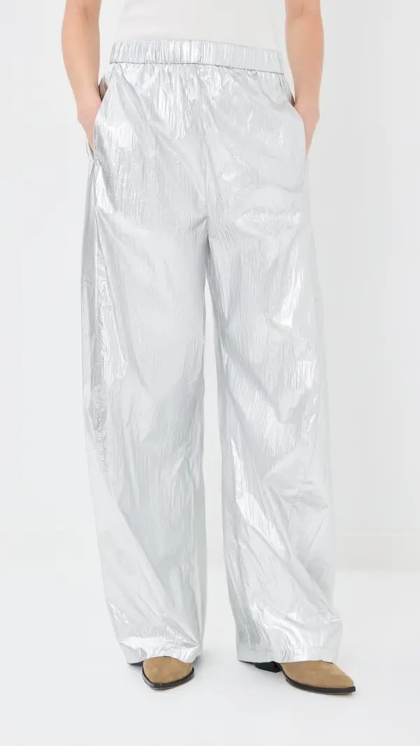 Tibi Metallic Nylon Winslow Pants