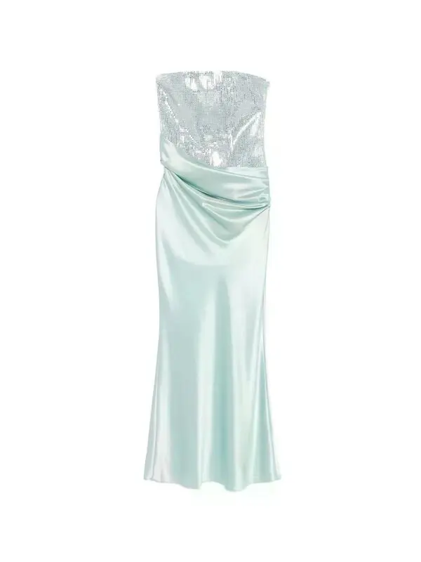 Retrofete Alexandra Draped Maxi Dress - Blue