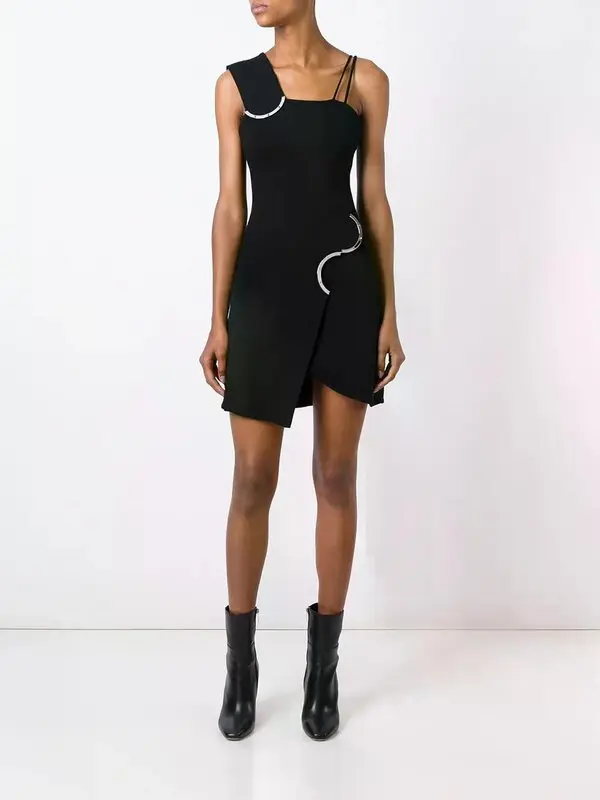 David Koma Asymmetric Wool Dress