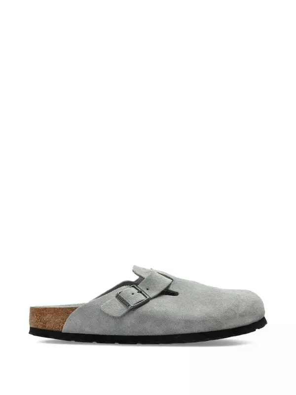 BIRKENSTOCK Boston Suede Mules - Grey