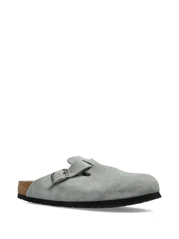 BIRKENSTOCK Boston Suede Mules - Grey