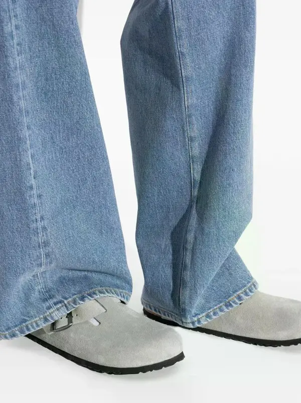 BIRKENSTOCK Boston Suede Mules - Grey