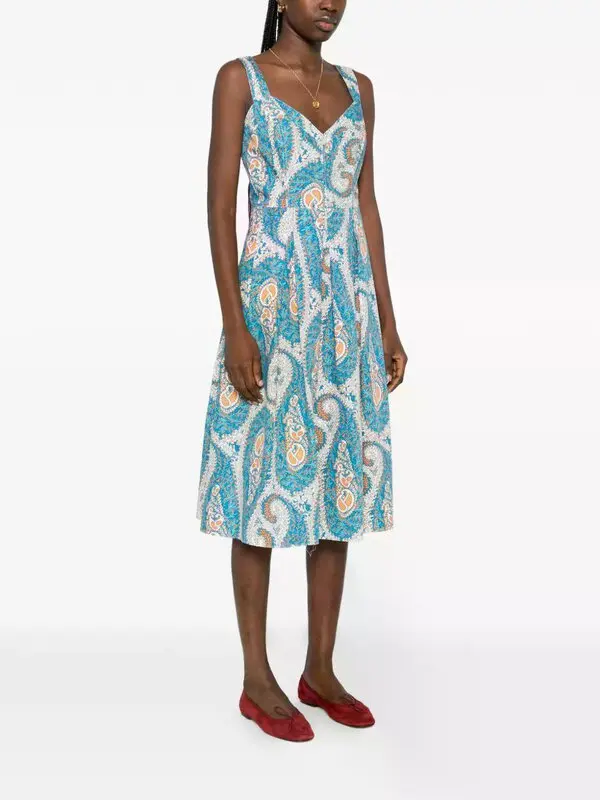 Etro Paisley Print Midi Dress