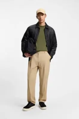 Hugo Oversized-fit Overshirt In Ripstop Fabric