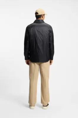 Hugo Oversized-fit Overshirt In Ripstop Fabric