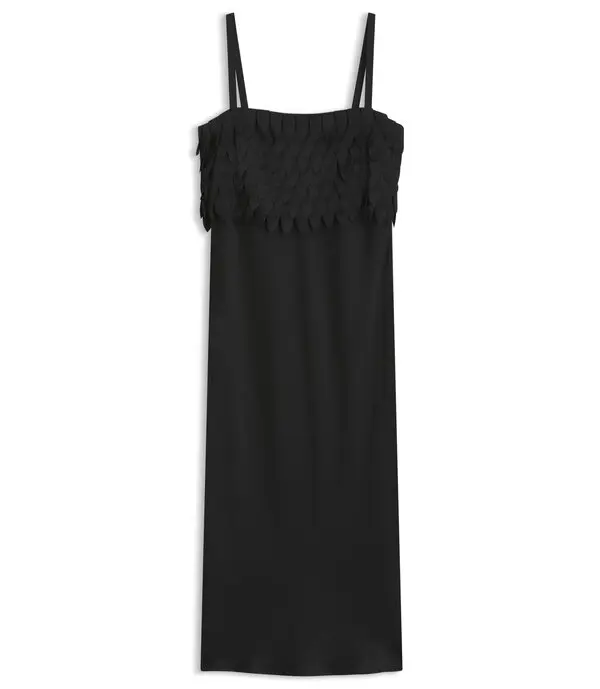BOSS Strappy Dress With Laser-cut Detail