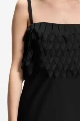 BOSS Strappy Dress With Laser-cut Detail