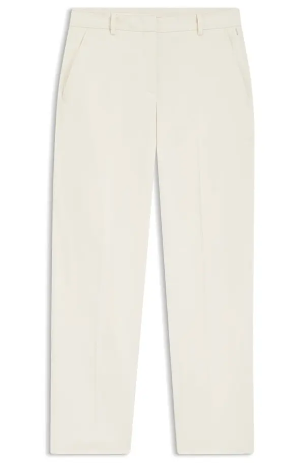 BOSS Regular Fit Trousers In Stretch Cotton