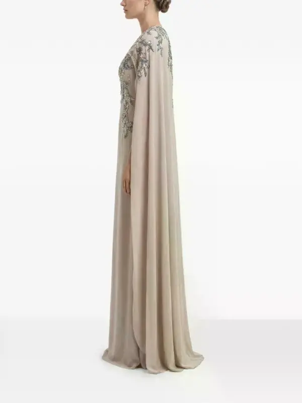 SAIID KOBEISY Embellished-front Cape Dress