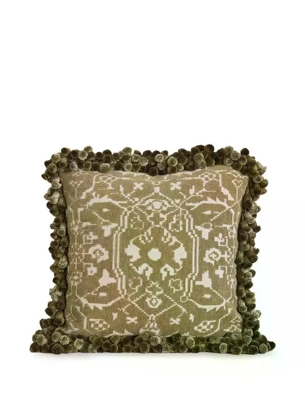 SOHO HOME Pompom-detail Cushion - Green