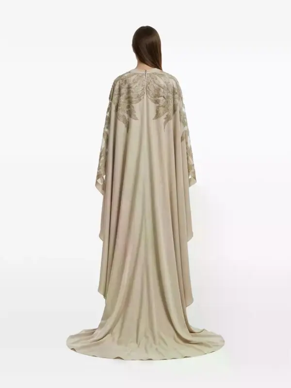 SAIID KOBEISY V-neck Cape-effect Gown