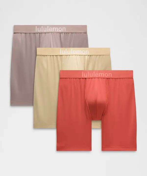 Lululemon Soft Stretch Active Boxer Brief 7 - Dare Devil/ashen Rose/trench