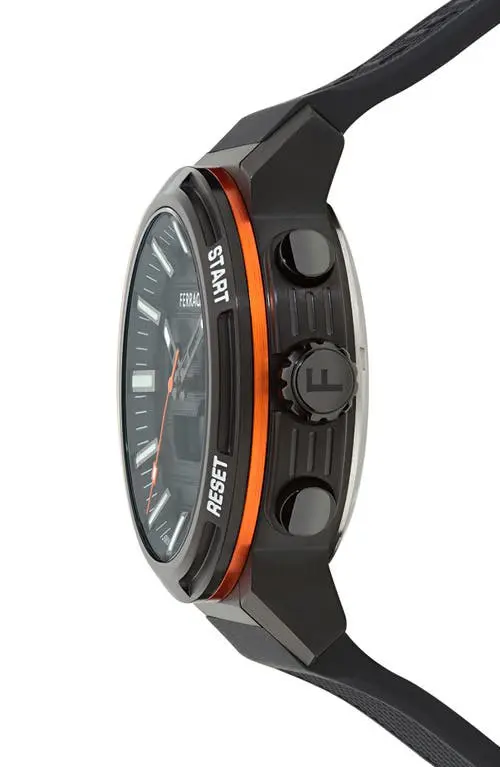 FERRAGAMO Sport Anadigit Strap Watch - Gunmetal/black
