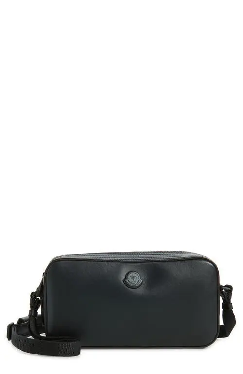 Moncler Carlo Leather Crossbody Bag - Black