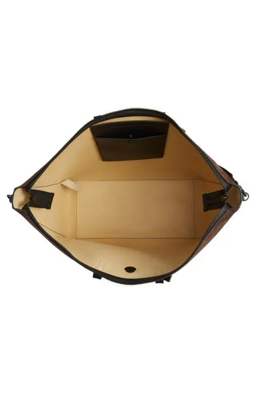 Moncler Carlo Suede Duffle Bag - Chocolate