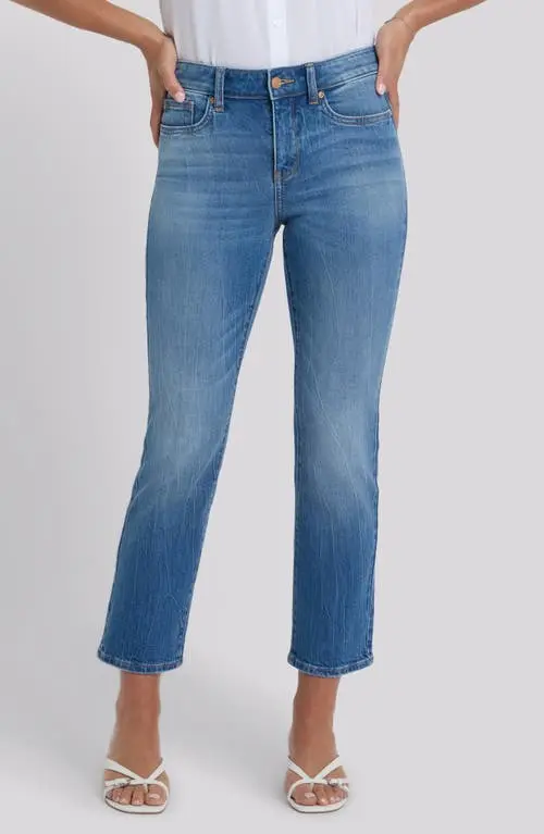 NYDJ Marilyn Floral Pocket Ankle Straight Leg Jeans - Pacifica
