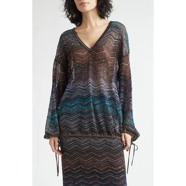 Missoni Zigzag Metallic Sequin Sweater