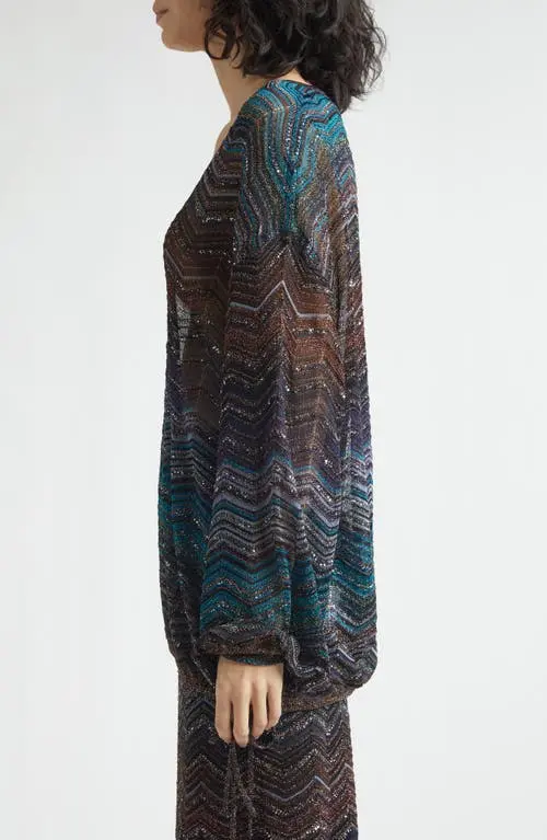 Missoni Zigzag Metallic Sequin Sweater