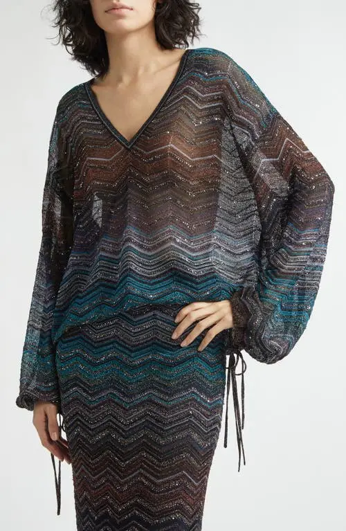 Missoni Zigzag Metallic Sequin Sweater
