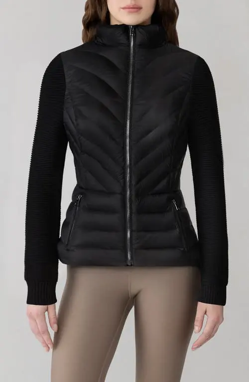 Soia & Kyo Bexley Mixed Media 700 Fill Power Down Puffer Jacket