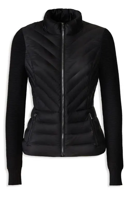 Soia & Kyo Bexley Mixed Media 700 Fill Power Down Puffer Jacket