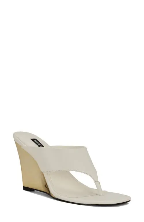 Nine West Presa Wedge Flip Flop - White