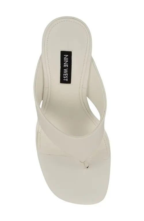 Nine West Presa Wedge Flip Flop - White