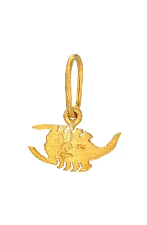 DARIUS Mini Dendera Zodiac Diamond Charm - Yellow Gold/scorpio