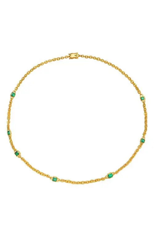 DARIUS Emerald Chain Necklace - Yellow Gold/emerald