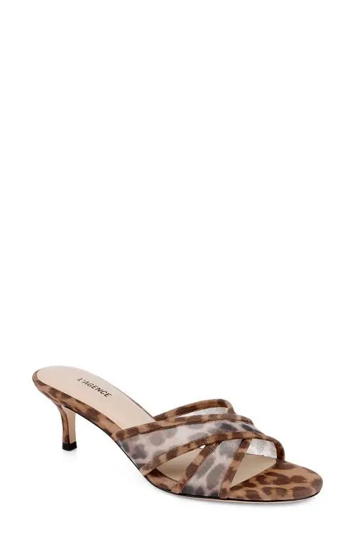 L'Agence Padua Slide Sandal - Leopard
