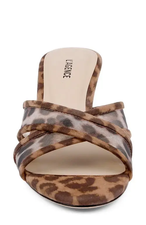 L'Agence Padua Slide Sandal - Leopard