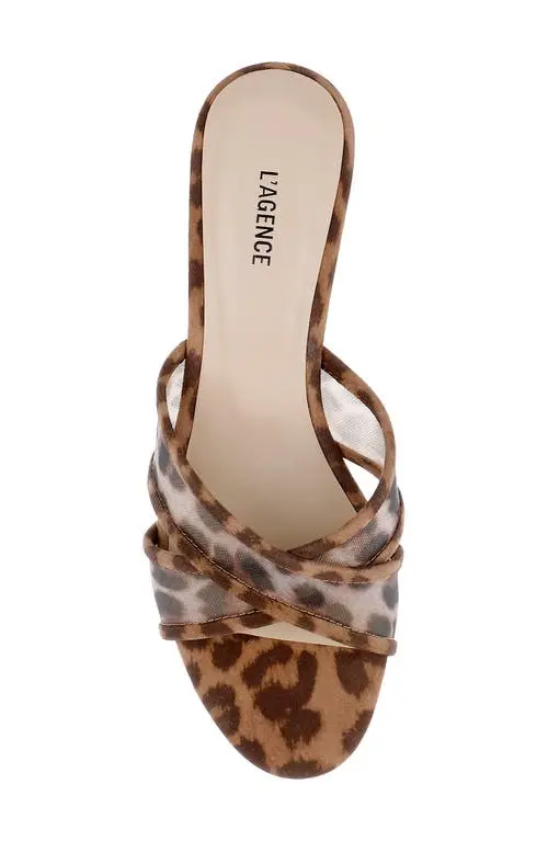 L'Agence Padua Slide Sandal - Leopard