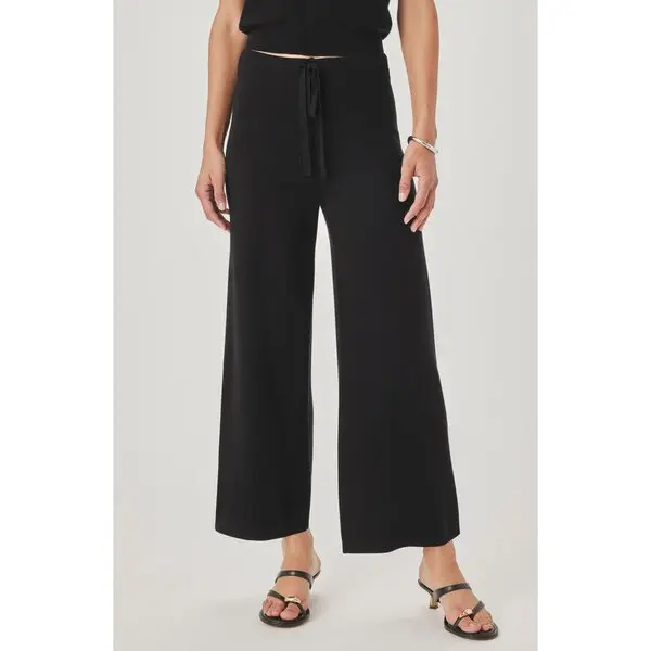 Splendid Christa Crop Sweater Pants - Black