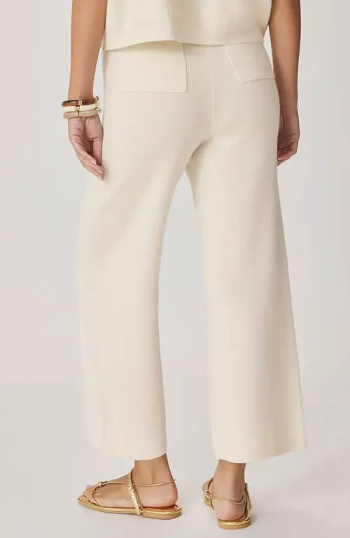Splendid Christa Crop Sweater Pants - Shell White