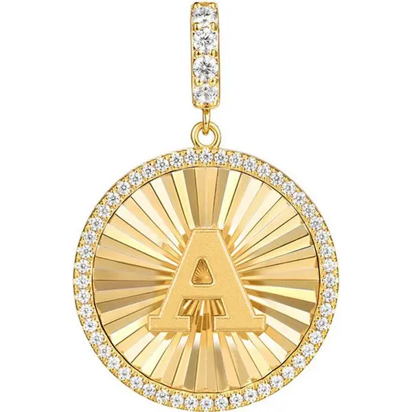 GABRIEL & CO. Diamond Initial Charm Pendant - Gold - A