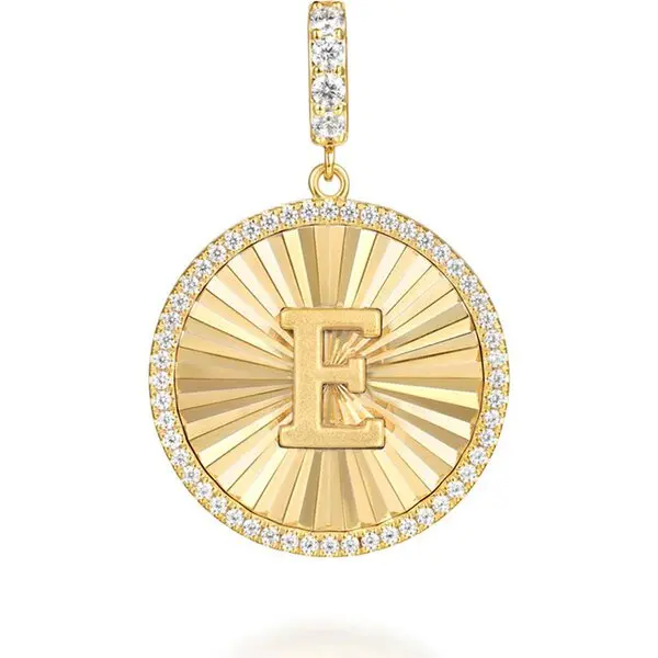GABRIEL & CO. Diamond Initial Charm Pendant - Gold - E