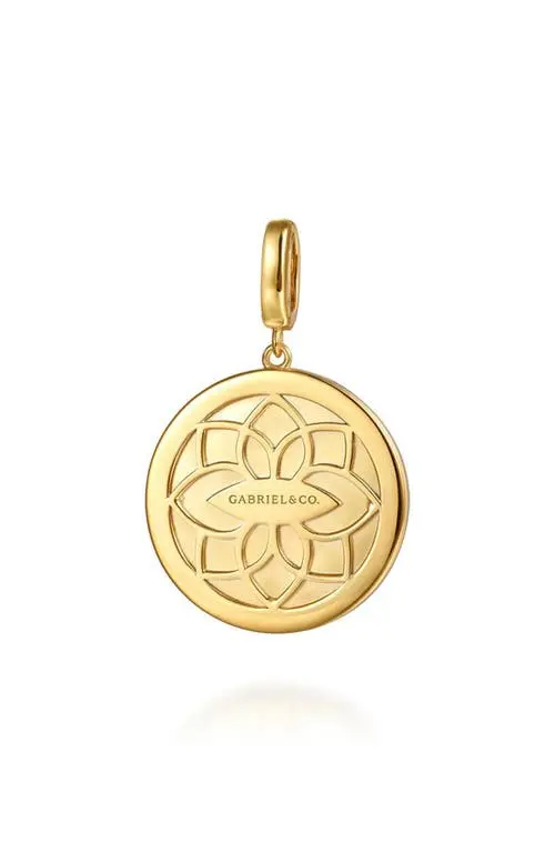 GABRIEL & CO. Diamond Initial Charm Pendant - Gold - E