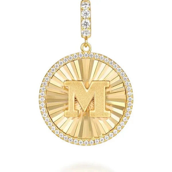 GABRIEL & CO. Diamond Initial Charm Pendant - Gold - M