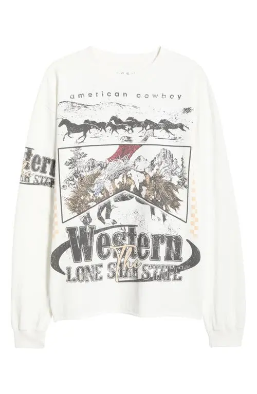 PACSUN Western Long Sleeve Graphic T-shirt